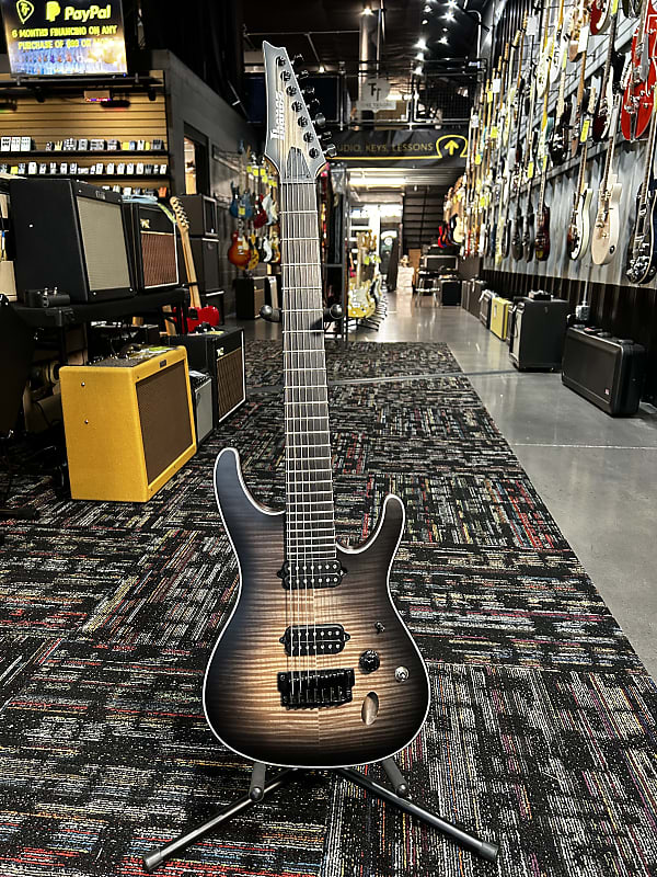Used Ibanez Iron Label S Series SIX7FDFM 7-String 2018 - Dark | Reverb
