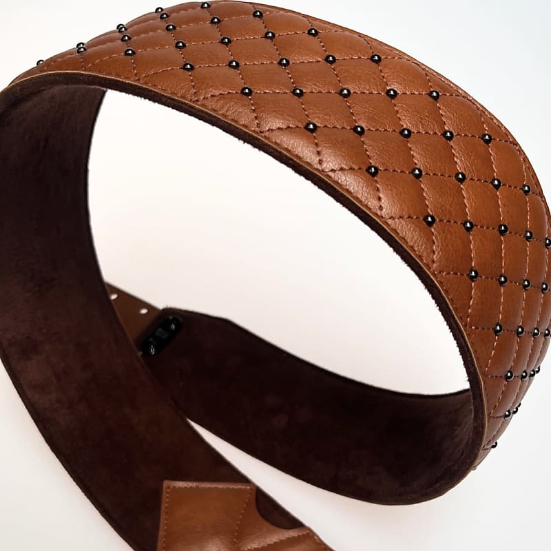 D&A Guitar Gear Pro Performance Leather STUDDED Guitar Strap | Reverb