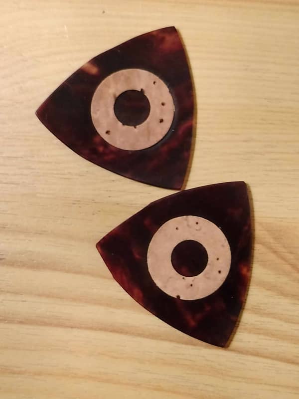 No-Name Vintage Cork-Grip Tortoise Picks (x2) | Reverb
