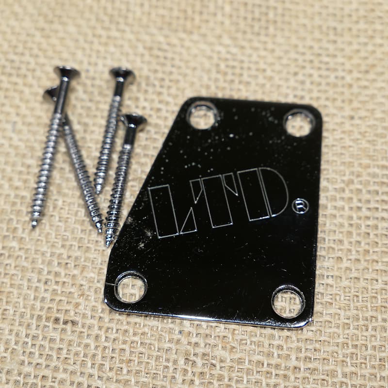 Neck Plate Cosmo Black, Genuine 2014 LTD M-17 Same Day | Reverb