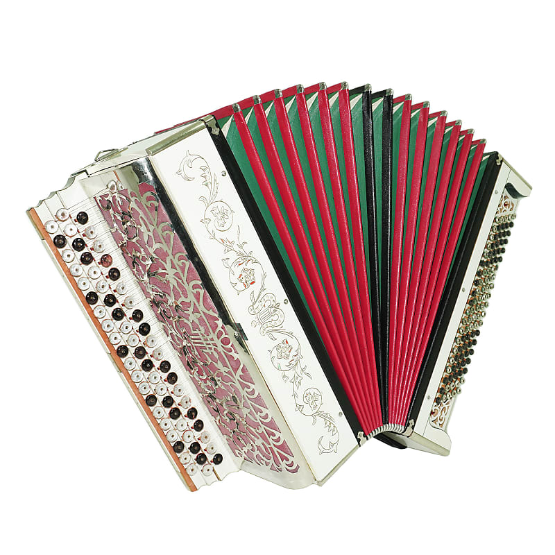Vintage Russian Bayan Handmade 100 Bass Button Accordion Reverb