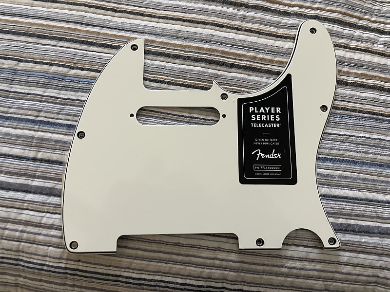 Fender Player Telecaster Tele Pickguard Guitar Part Parchment | Reverb