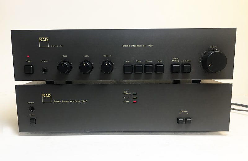 NAD 1020 Series 20 Preamp / 2140 Amp - Vintage NAD Sound | Reverb