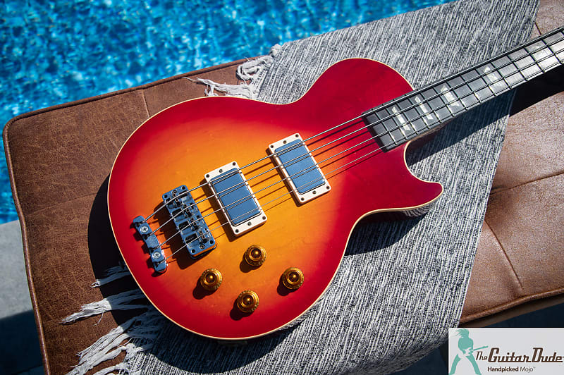 1997 Gibson Les Paul Standard Bass - Cherry Sunburst - Ebony | Reverb