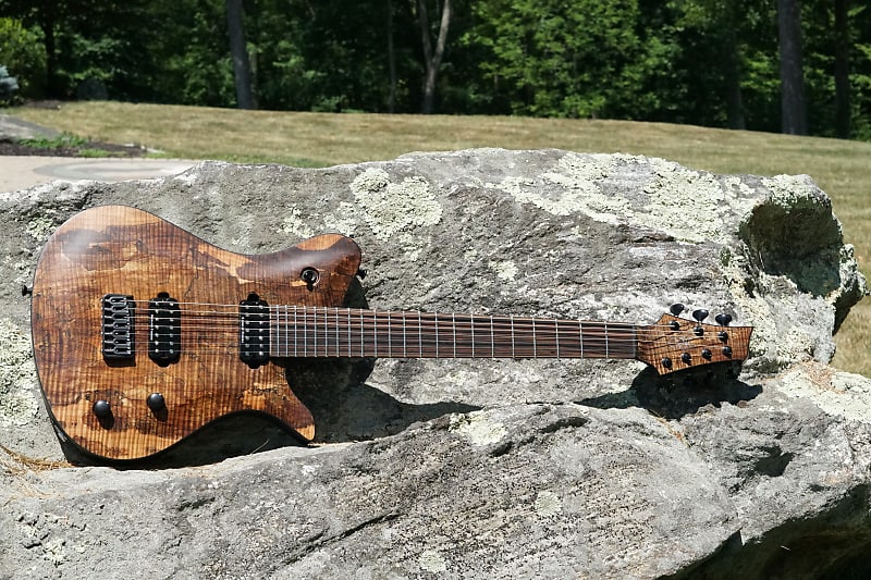Vik "Crypt" Caprice T Spalted Maple Chambered 7 String | Reverb