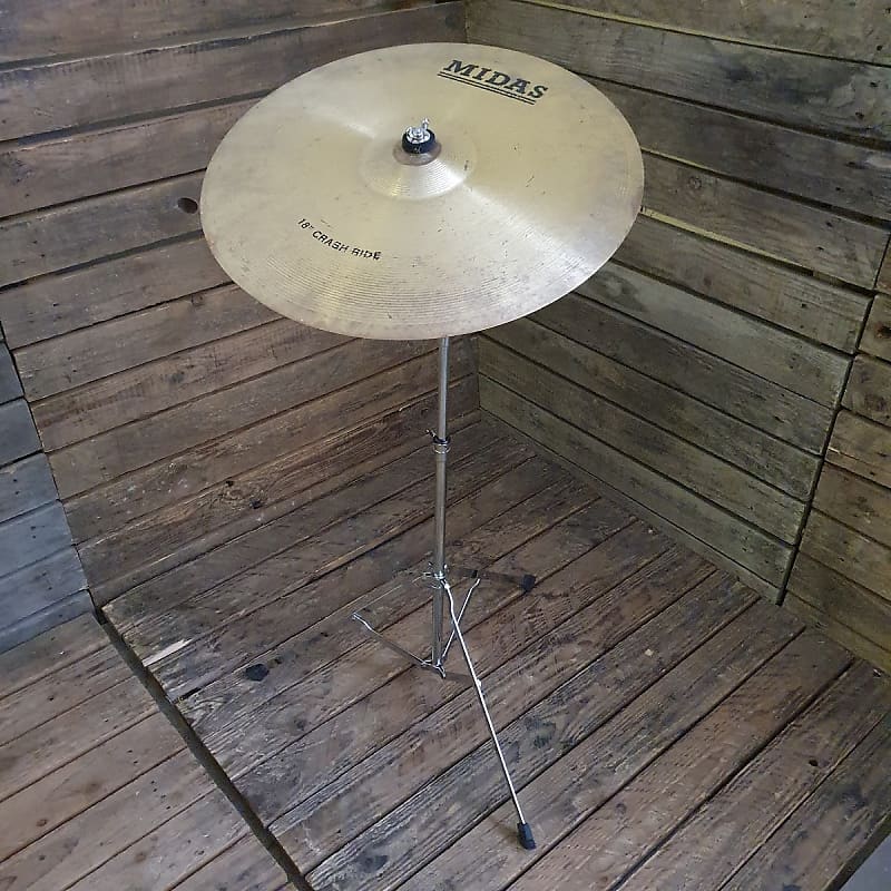 Crash Ride Cymbal 18" Midas Brass With Cymbal Boom Stand | Reverb UK