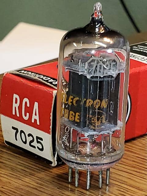 7025/12AX7A RCA Tall Plate/Square Getter MaxiPreamp2 / TV-7 | Reverb