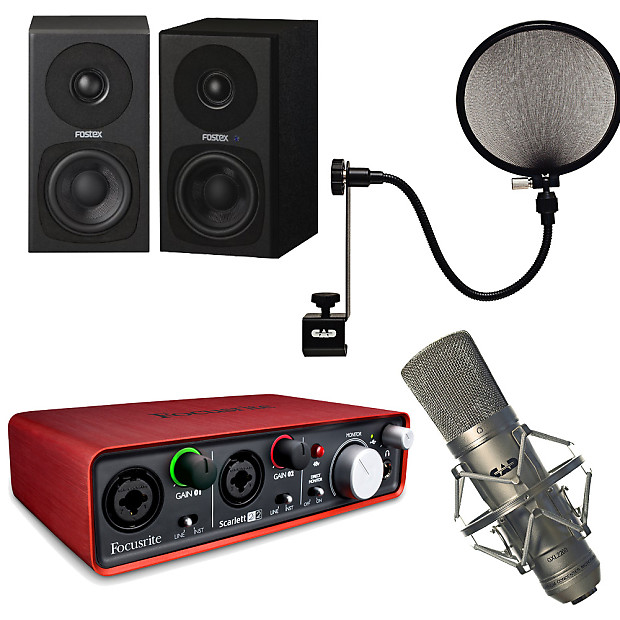 Focusrite Recording Pack with Scarlett 2i2, condenser mic, | Reverb