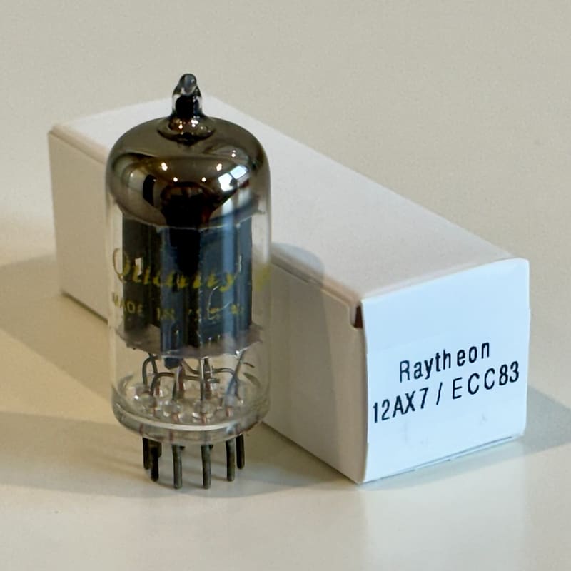Raytheon 12AX7 Long Black Plates Square Getter Hickok Tested | Reverb