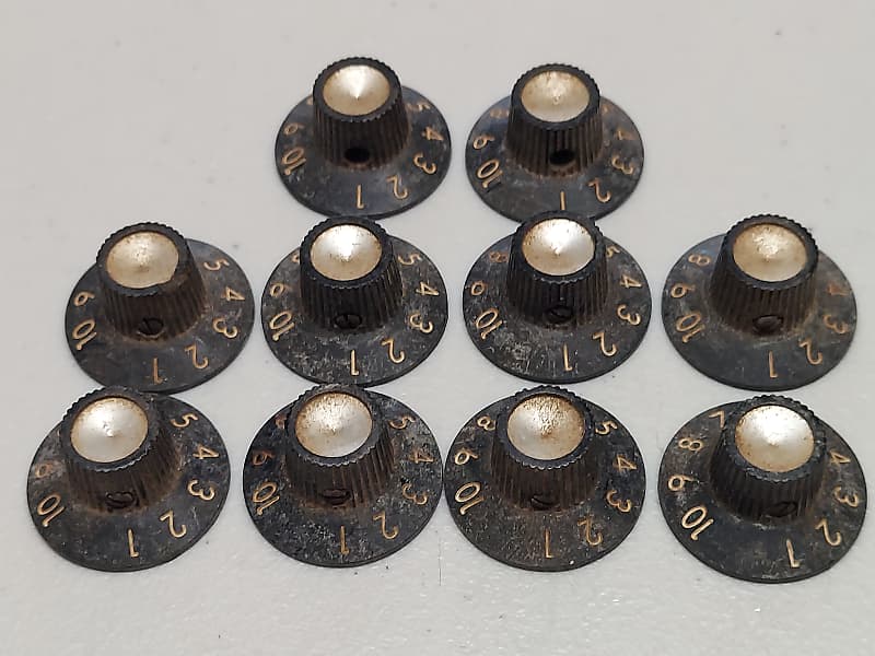 1960s Fender Amp Knobs - Set of 10 | Reverb