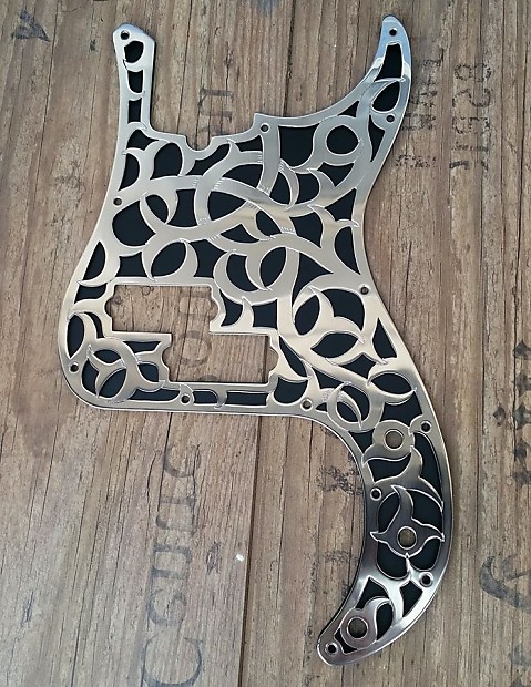 Handmade and hand engraved metal pickguard for a Fender | Reverb