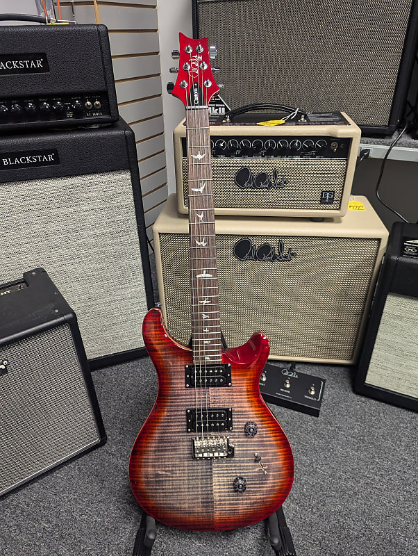 PRS SE Custom 24 2024 - Charcoal Cherry Burst | Reverb