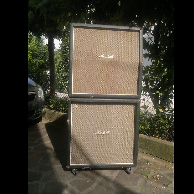 Marshall 4x12 stack slant 1960AHW & square 1960BHW unloaded | Reverb