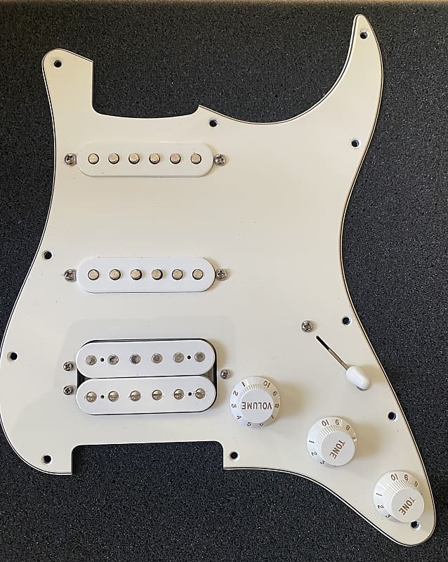 Custom HSS LOADED PICKGUARD FOR STRATOCASTERS - White | Reverb