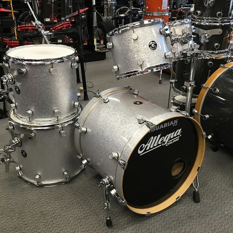 Allegra Mastercraft 5 Piece Drum Kit - Maple Shells - Silver | Reverb