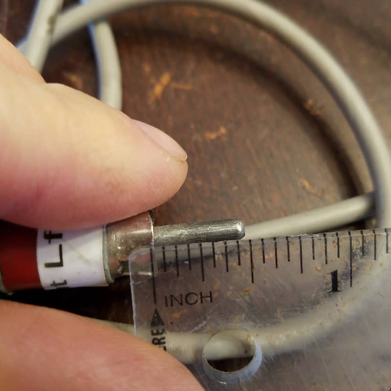 Unknown pair LONG plug RCA cables 1/2" vintage patch cable | Reverb