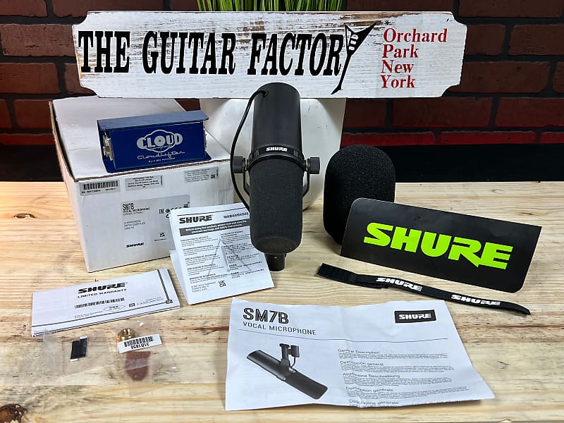 Shure SM7B w-Cloudlifter CL1 & Pro Grade 10' XLR Cable | Reverb