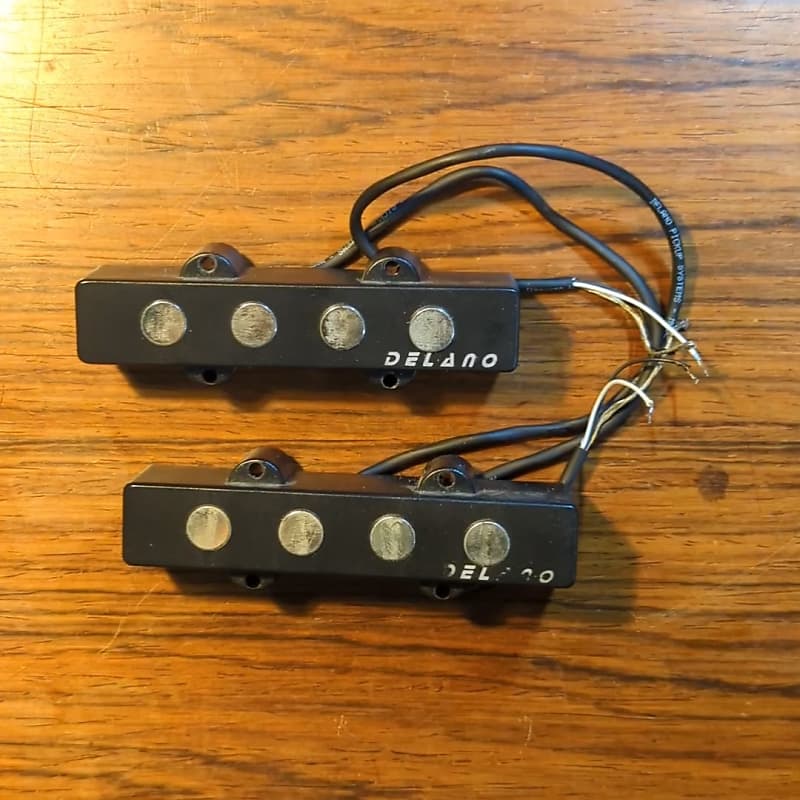 Delano JMVC4 FE/M2 Split Coil Humbucker Jazz Bass Pickup Set | Reverb