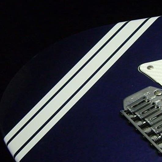 Racing Stripes White Sticker Vinyl Guitar & Bass | Reverb