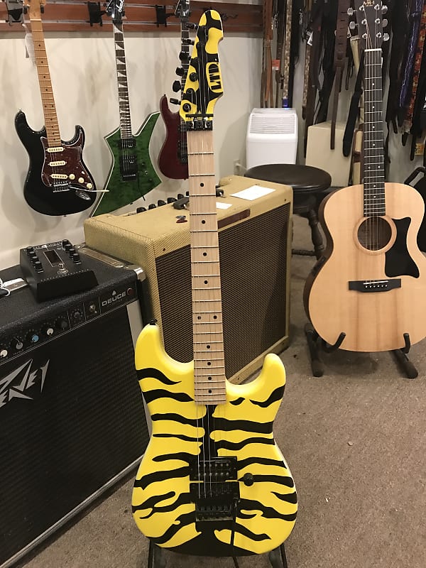 ESP LTD George Lynch Tiger Stripe 2021 - Yellow Tiger Stripe | Reverb