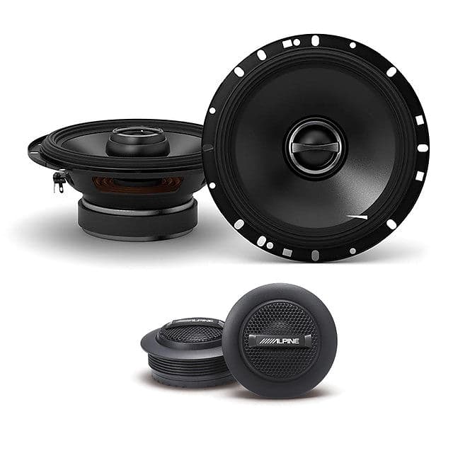 Alpine S-S65 6.5" 480W 2 Way Coaxial & S-S10TW 240W 1" Silk | Reverb
