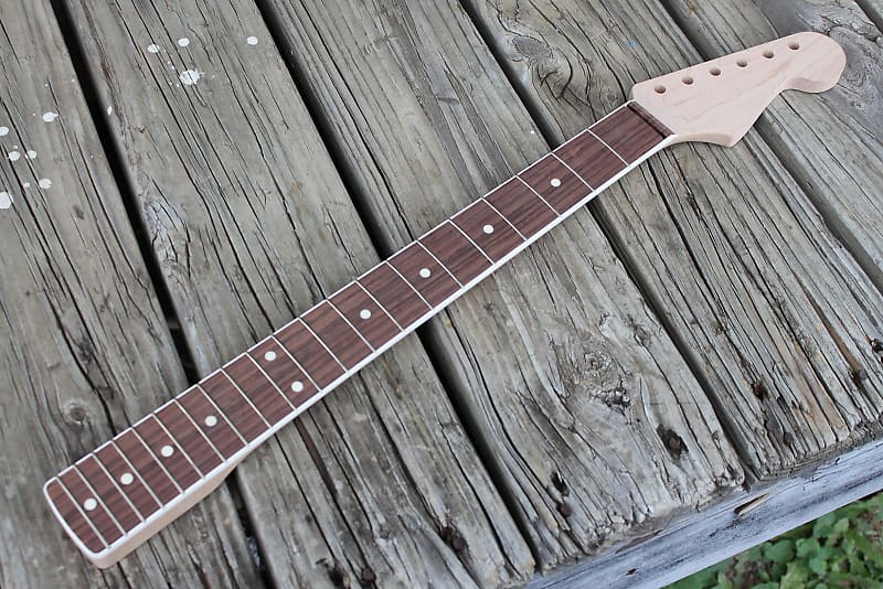 Allparts Stratocaster Neck w/Binding- Unfinished/Rosewood | Reverb