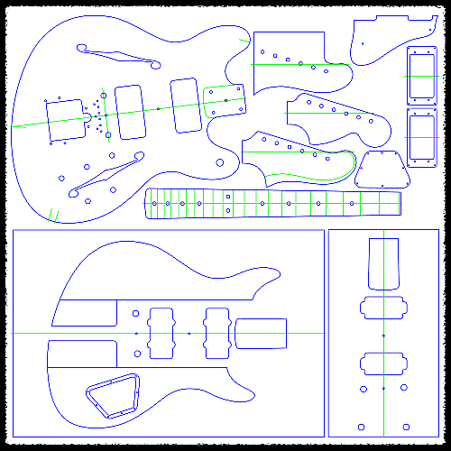 Starcaster Guitar Routing Templates - 1/4" MDF | Reverb