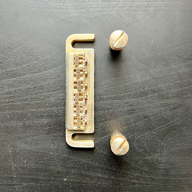 Unbranded Bad Ass style adjustable wraparound bridge - Aged | Reverb