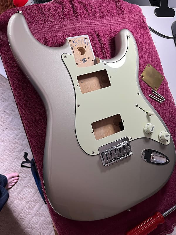 Fender Hardtail Stratocaster Body Partially Loaded Inca | Reverb