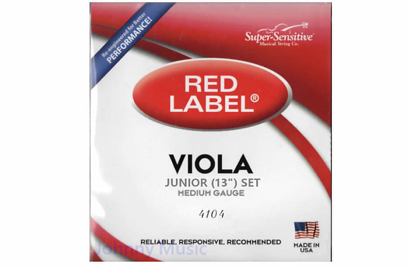 Red Label Super-Sensitive Viola String SET 13" Junior Medium | Reverb