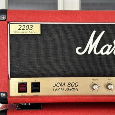 1995 Marshall JCM800 Red Tolex Full Stack Limited Edition | Reverb