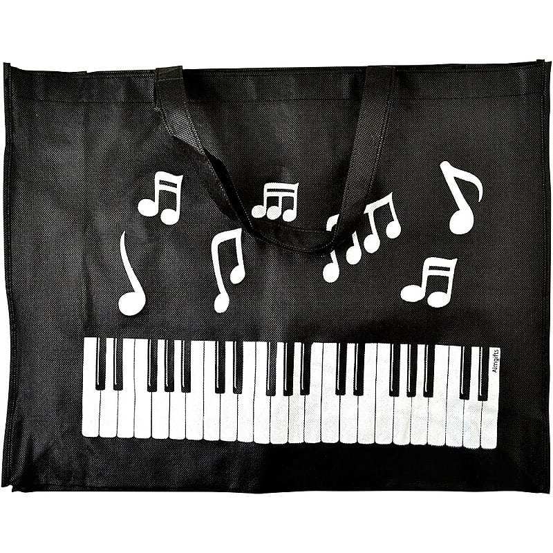 AIM Keyboard Notes Reusable Black Tote Bag | Reverb