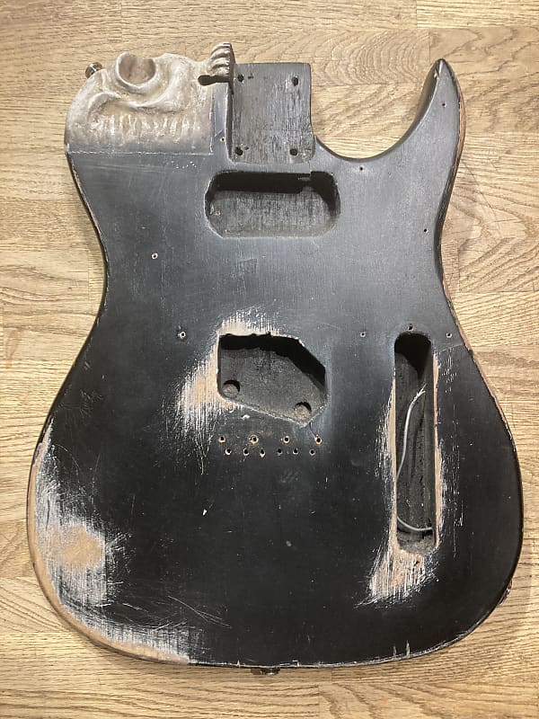 Skull telecaster body - Relic Black | Reverb