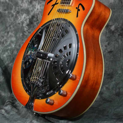 Fender FR-50ce Resonator Electric Cherry Burst w/ Hardshell | Reverb