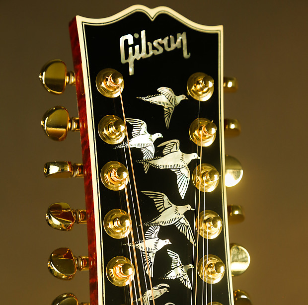 Gibson Doves in Flight 12 String Rare Custom Acoustic Guitar | Reverb