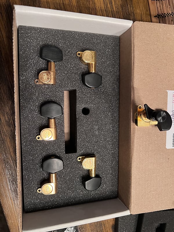 PRS Gold Phase 1 “winged” Tuners 2000 Ebony Buttons | Reverb