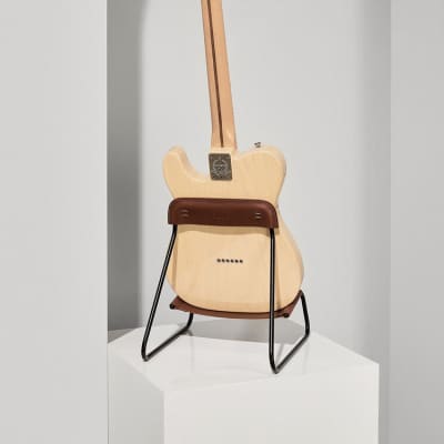 MINIM Sling Guitar Stand Tan Leather/Black Frame | Reverb Australia