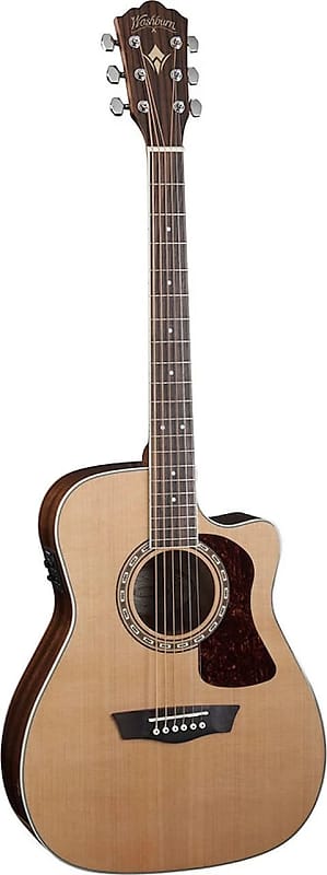 Washburn F11SCE Heritage 10 Series Folk Cutaway Acoustic | Reverb