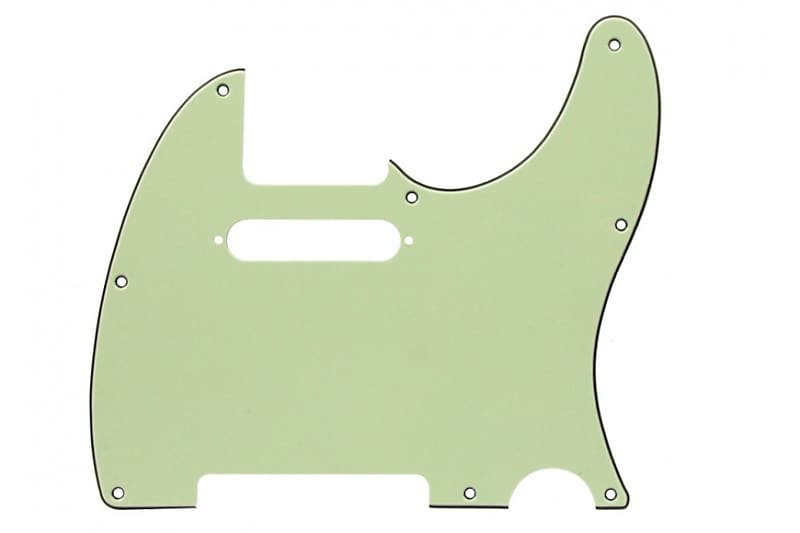 Green mint 3ply telecaster pickguard | Reverb