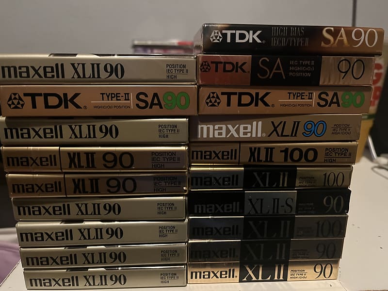 Sealed Type II cassette tape lot - NOS MAXELL XL II 90 | Reverb