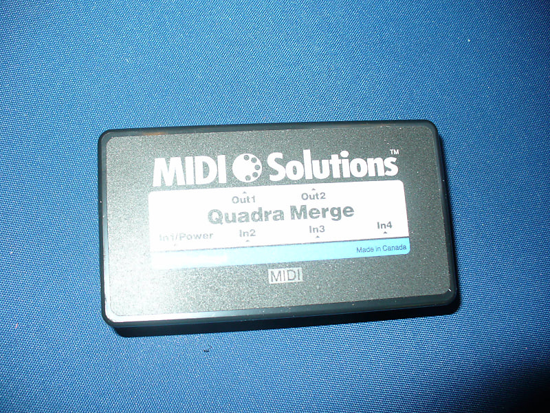 MIDI Solutions Quadra Merge 4-in 2-out MIDI Merge Box | Reverb