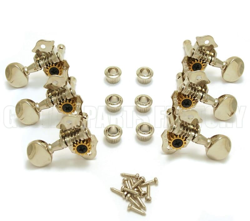 Grover Statite Tuners 3x3 Nickel V98N Tuning Machines Gretsch | Reverb