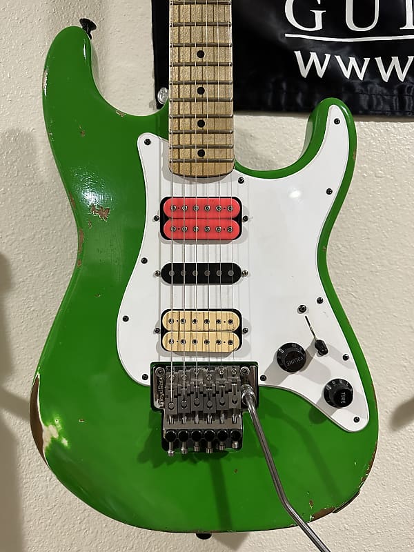 Charvel Green Meanie 2016 - Nitro Aged Slime Green | Reverb