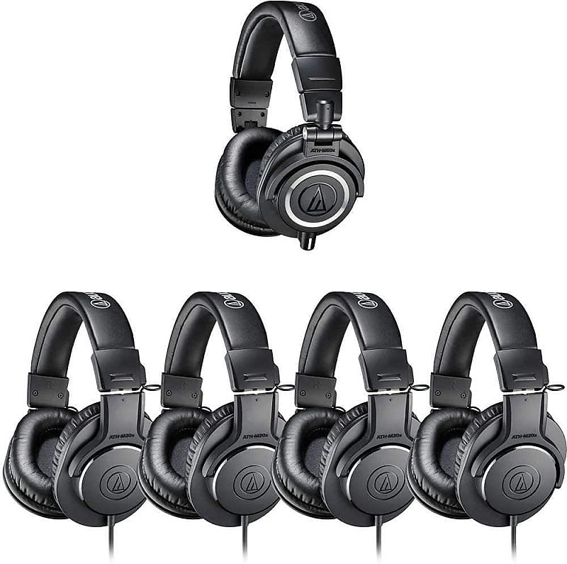 Audio-Technica ATH-PACK5 ATH-M50X and 4 ATH-M20X Headphone | Reverb
