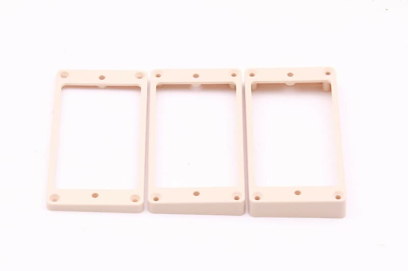 3 Pickup Humbucker Mounting Ring SET CAB "Vintage Bone" fits | Reverb