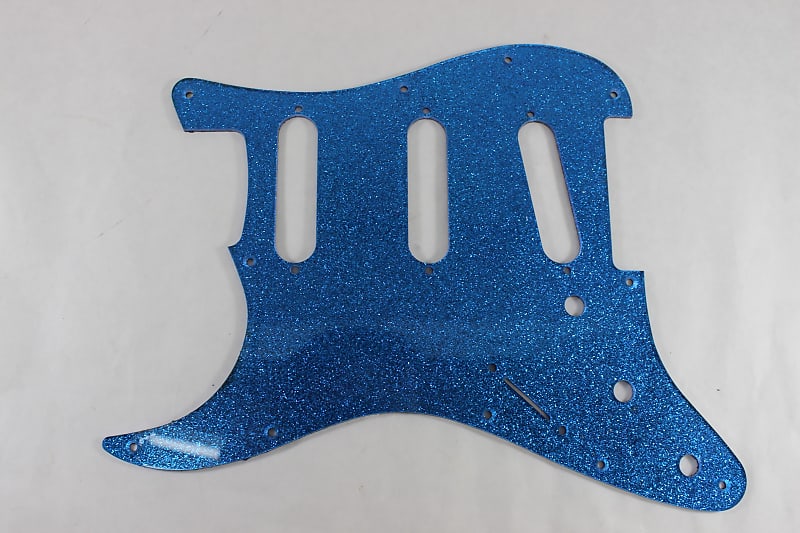 Lefty left handed Blue Glitter Acrylic Strat Stratocaster 11 | Reverb
