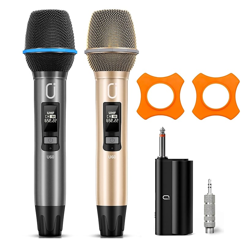 Wireless Microphones Handheld 2 Pack: Rechargeable Dual | Reverb