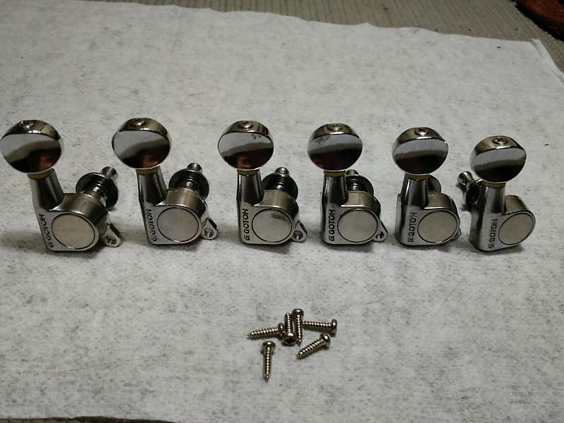 Gotoh 6 Inline Tuners. Vintage Chrome | Reverb