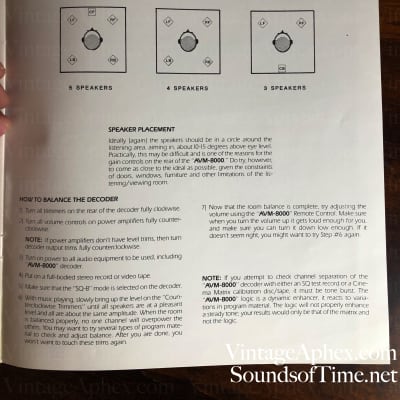 Aphex Surround Decoder AVM-8000 AVM 8000 | Reverb