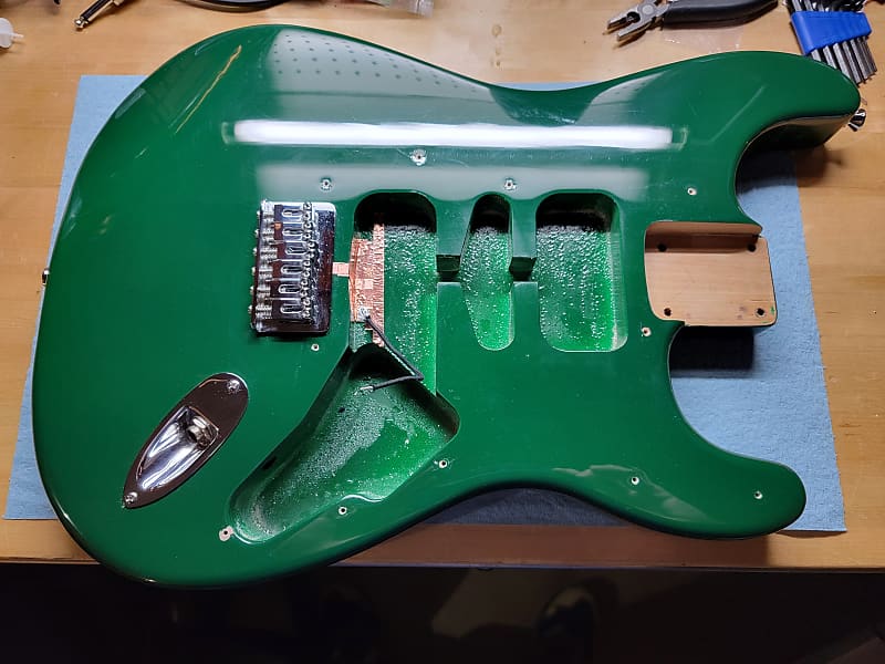 Eden Strat Hardtail body British Racing Green with Fender | Reverb